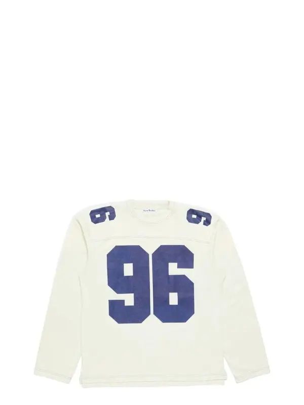 Acne Studios Number Print Long Sleeve Sweatshirt - Oat-beige
