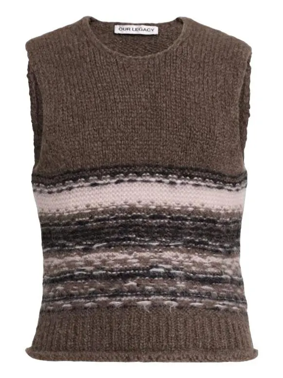 Our Legacy Mohair Blend Vest - Brown