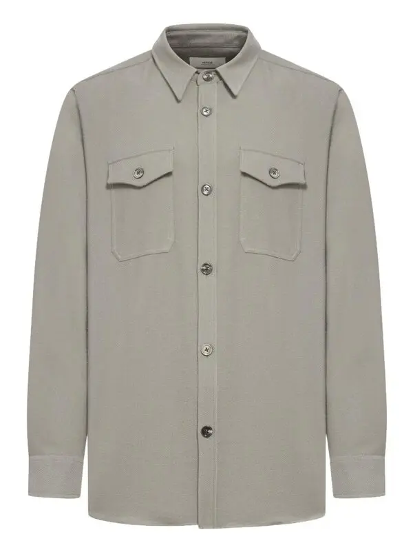 Ami Long Sleeved Buttoned Shirt - Gray