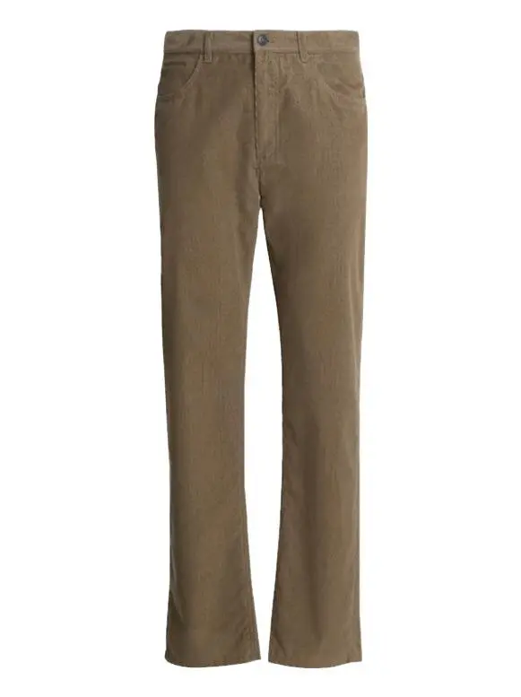 THE ROW Cotton Corduroy Tailored Trousers - Brown