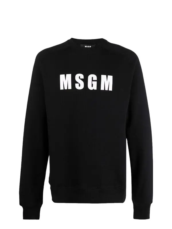 MSGM Logo Print Sweatshirt - Black