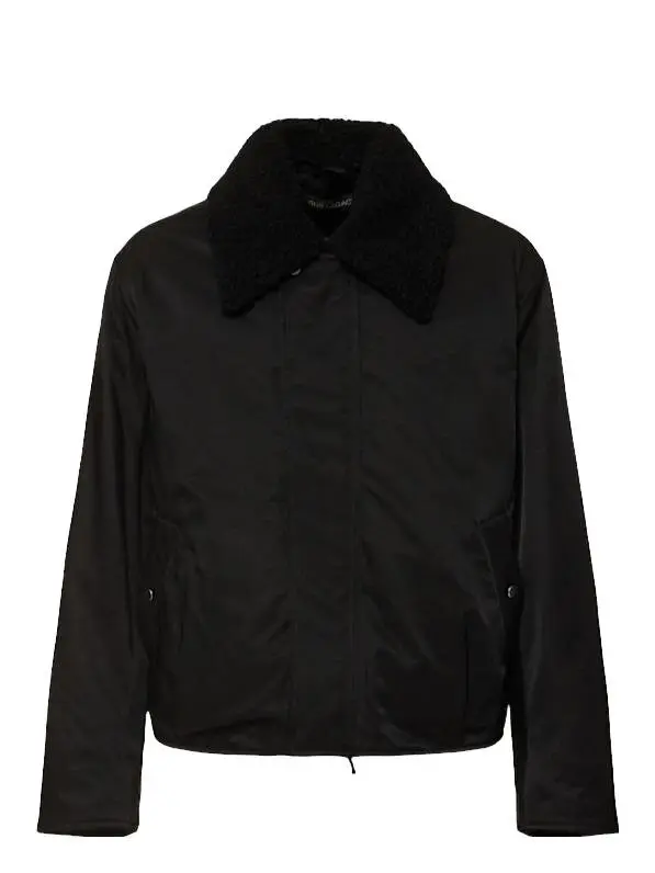 Our Legacy Cotton Blend Jacket With Drawstring Hem - Black
