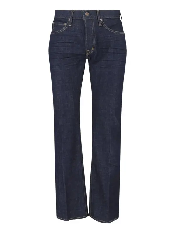 TOM FORD Selvedge Bootcut Jeans - Black