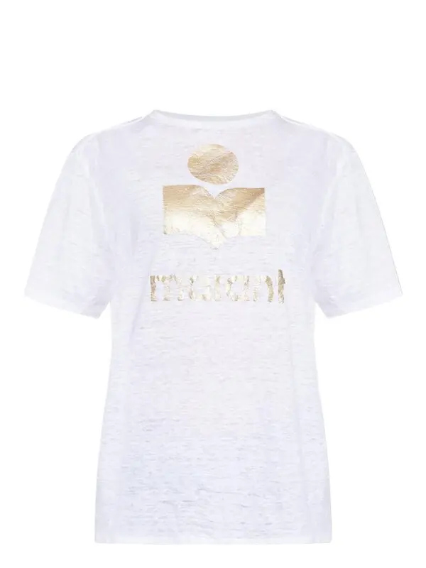 Isabel Marant Étoile Zewel Logo Printed Crewneck T-shirt - White