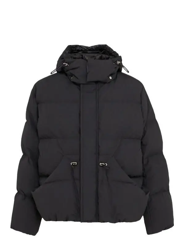Sacai Down Jacket With Detachable Hood - Black