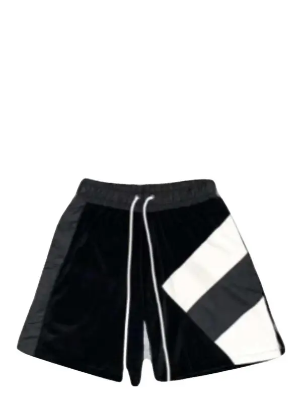 DANIEL PATRICK Striped Panel Shorts - Black