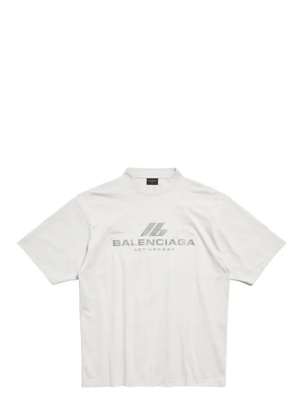Balenciaga Activewear Logo Print T-shirt - White
