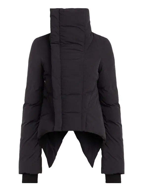 Rick Owens Naska High Neck Matte Nylon Down Jacket - Black