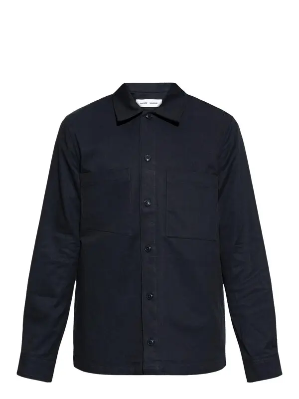 SAMSOE SAMSOE Sataka Button-up Shirt Jacket - Navy Blue