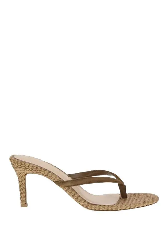 GIANVITO ROSSI Calypso Heeled Mules - Beige