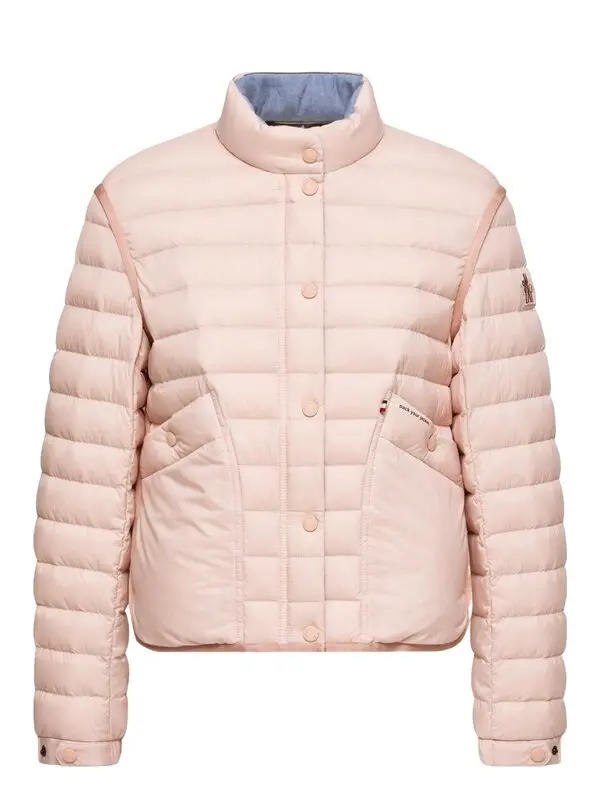 Moncler Madulains Logo Patch Quilted Jacket - Pink