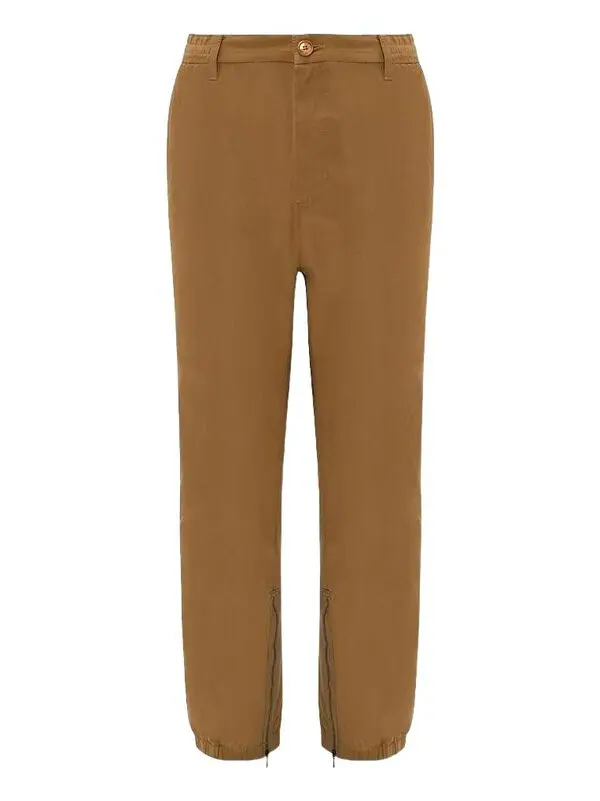 Gucci Web Straight-leg Trousers With Side Stripe Detail - Brown