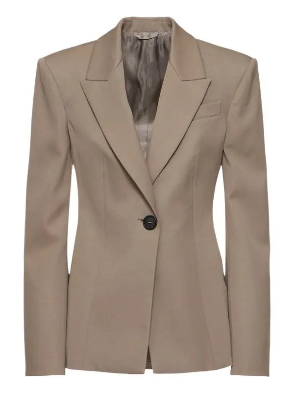 Attico Single-breasted Suit Coat - Brown