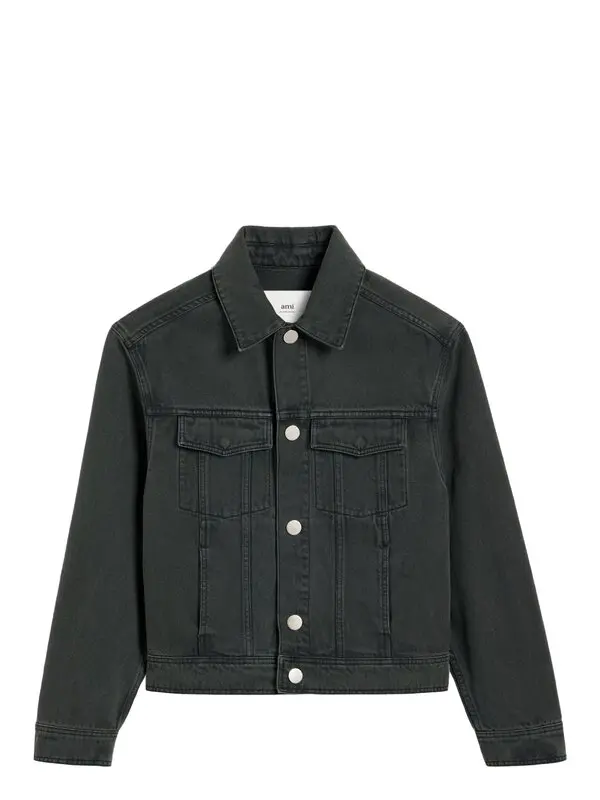 Ami Buttoned Denim Jacket - Black