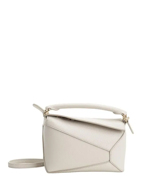 Loewe Mini Puzzle Edge Bag - Light Ghost
