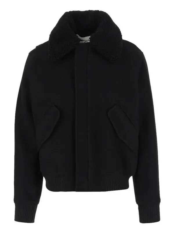 Ami Straight Hem Long-sleeved Jacket - Black