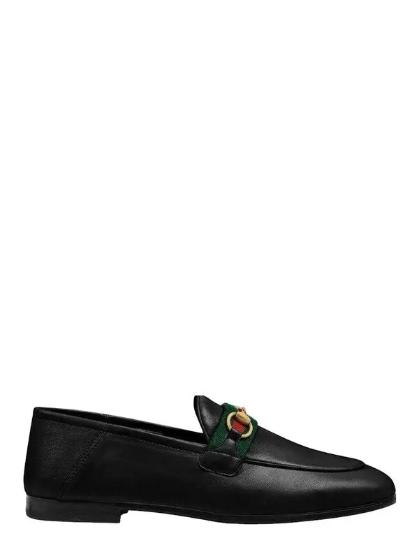 Gucci Horsebit Web Loafers - Black