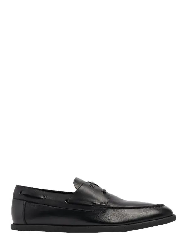 THE ROW Novus Leather Sailor Loafers - Black