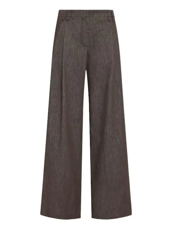 Brunello Cucinelli Wide Leg Trousers - Black