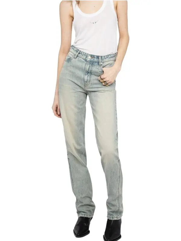 Zadig&Voltaire Light Wash Denim Pants - Gray
