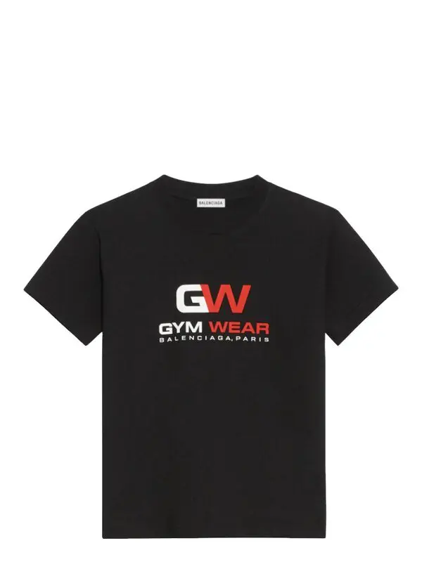Balenciaga Gym Wear Print T-shirt - Black
