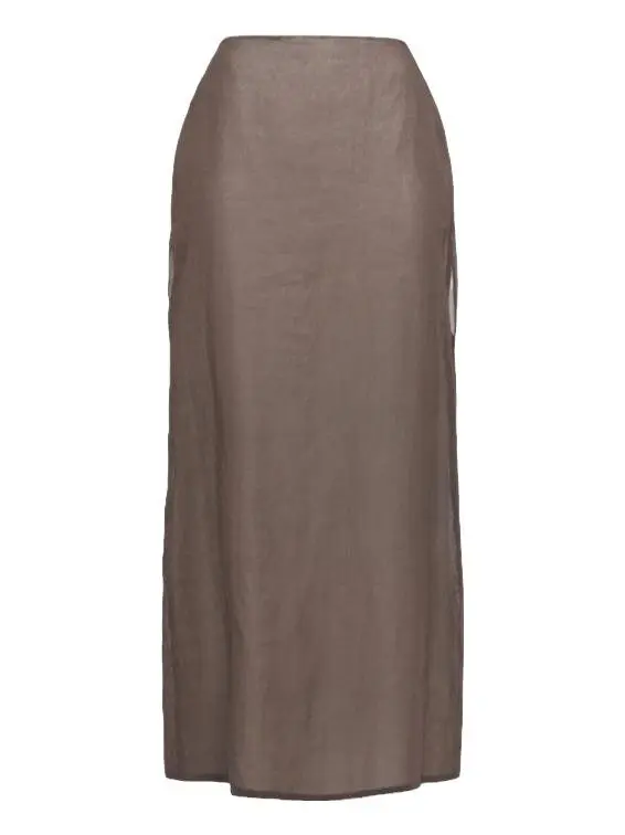 THE ROW Zaira Cotton Organza Long Skirt - Brown