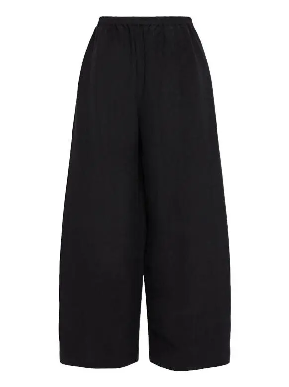 THE ROW Extra Wide Silk Pants - Black