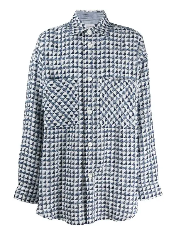 Faith Connexion Geometric Print Oversized Shirt - No