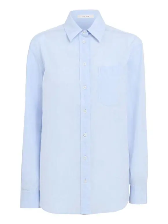 THE ROW Cotton Shirt With Button Cuffs - Blue