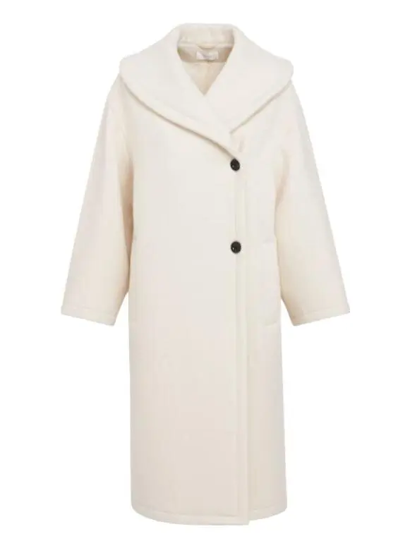 THE ROW Wool Long Coat - White