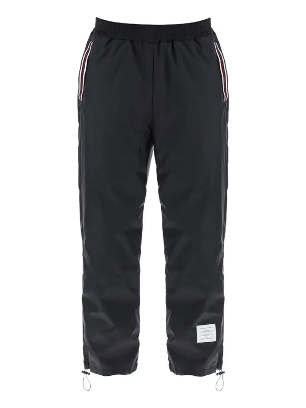 Thom Browne Logo Patch Drawstring Pants - Navy