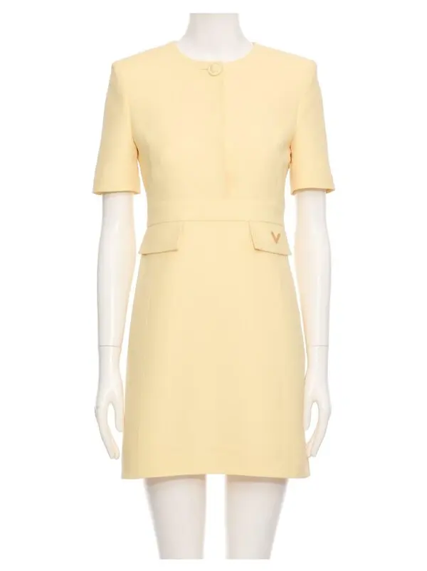 Valentino Garavani Crepe Couture Short Dress - Nude