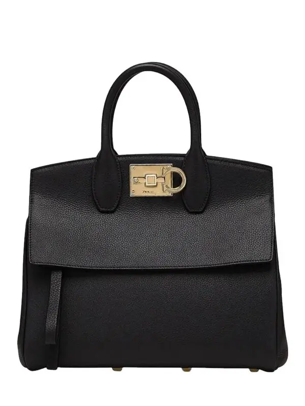 FERRAGAMO Studio Small Top Handle Bag - Black