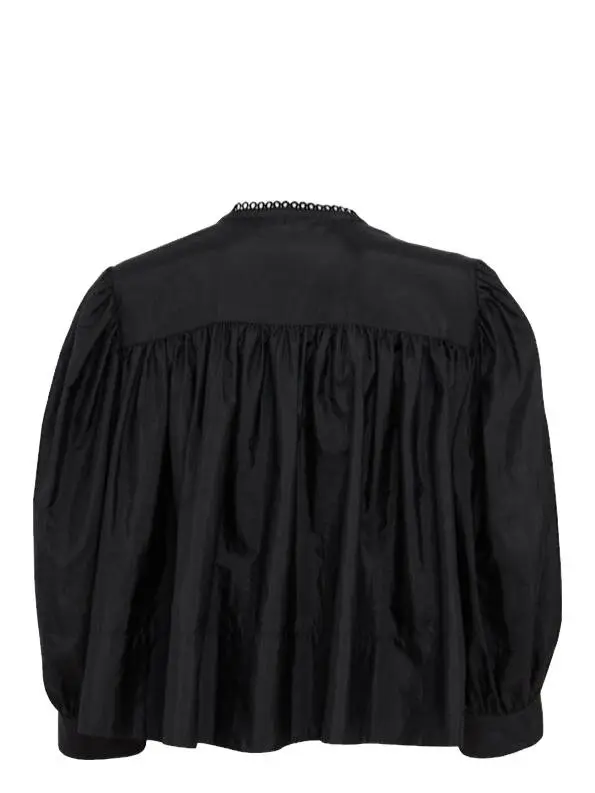 Chloé Ruffled Silk Blend Shirt - Black