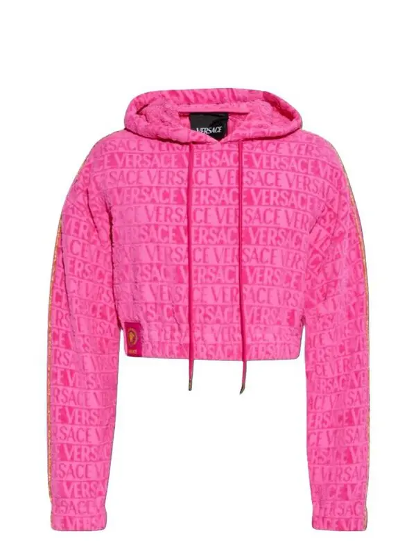 Versace Long Sleeve Hooded Sweatshirt - Pink