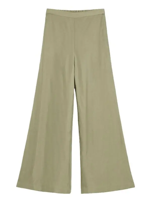 BY MALENE BIRGER Luce Elastic Waist Wide-leg Trousers - Deep Lichen Green