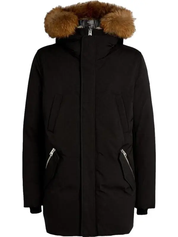 Mackage Edward Hooded Fur Jacket - Black