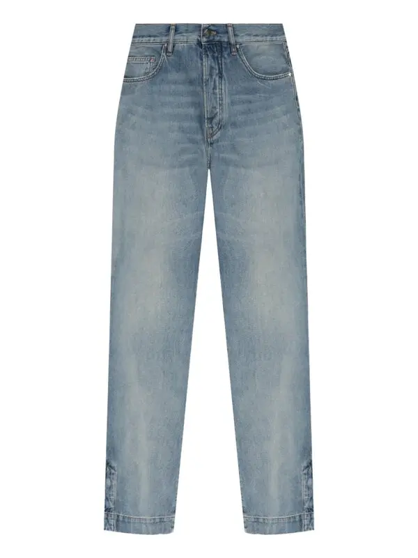 Amiri Straight-leg Jeans With Embossed Branding - Blue