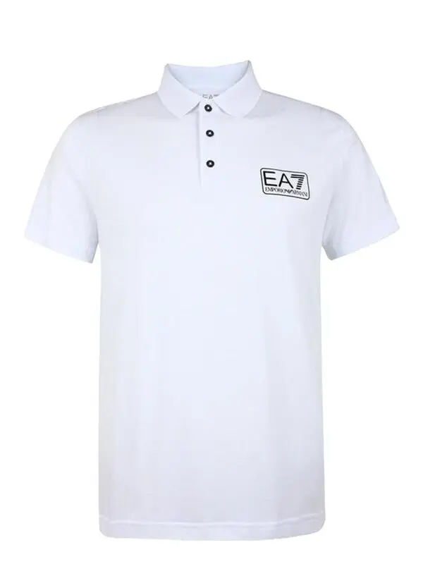 EA7 Logo Polo Shirt - White
