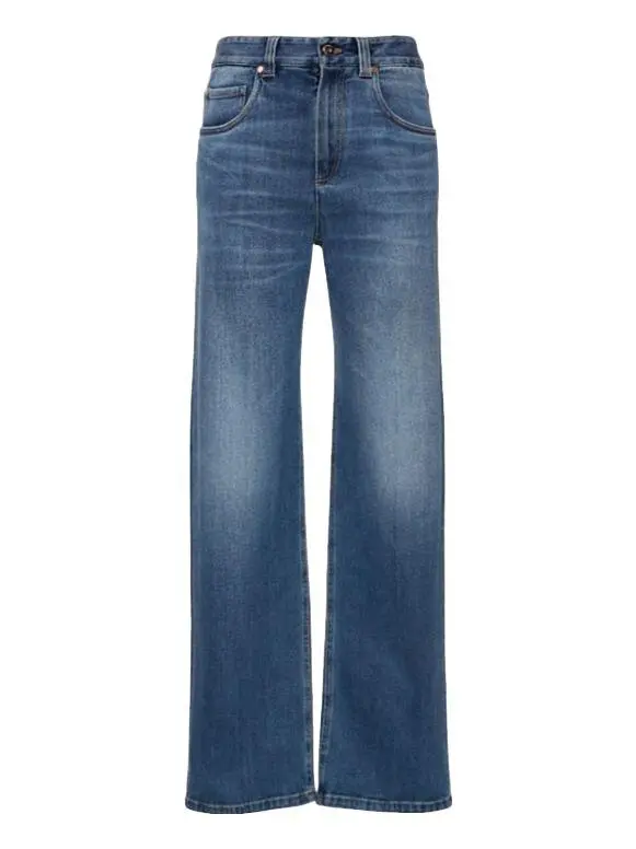 Brunello Cucinelli Loose Fit Denim Jeans - Blue