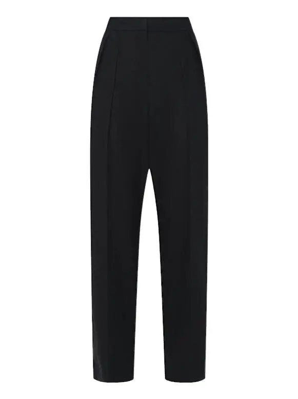 Max Mara Cotton Twill Tailored Pants - Black