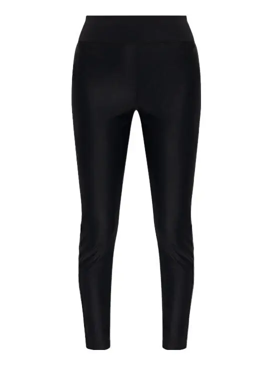 Versace Logo Detailed Stretched Leggings - Black