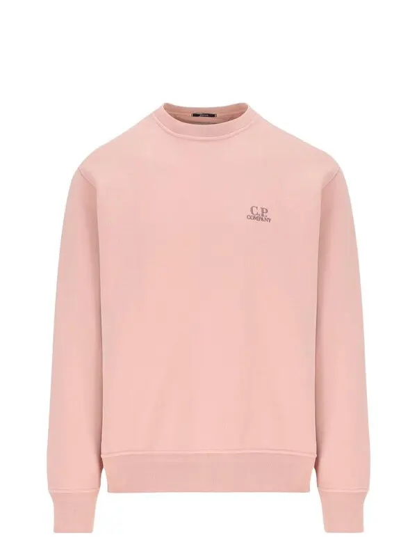 C.P. COMPANY Logo-embroidered Crewneck Sweatshirt - Pink