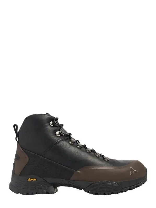 ROA Leather Lace-up Boots - Black