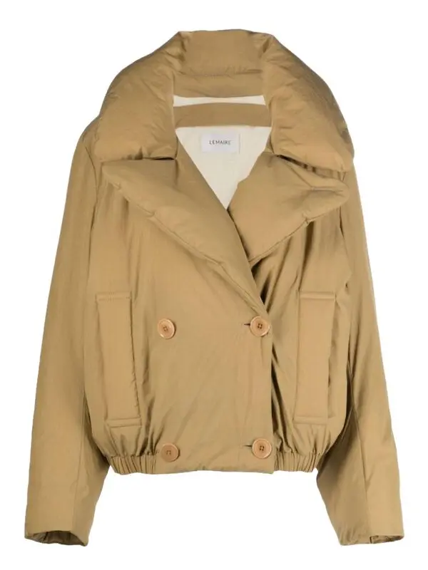 LEMAIRE Double-breasted Puffer Jacket - Nude