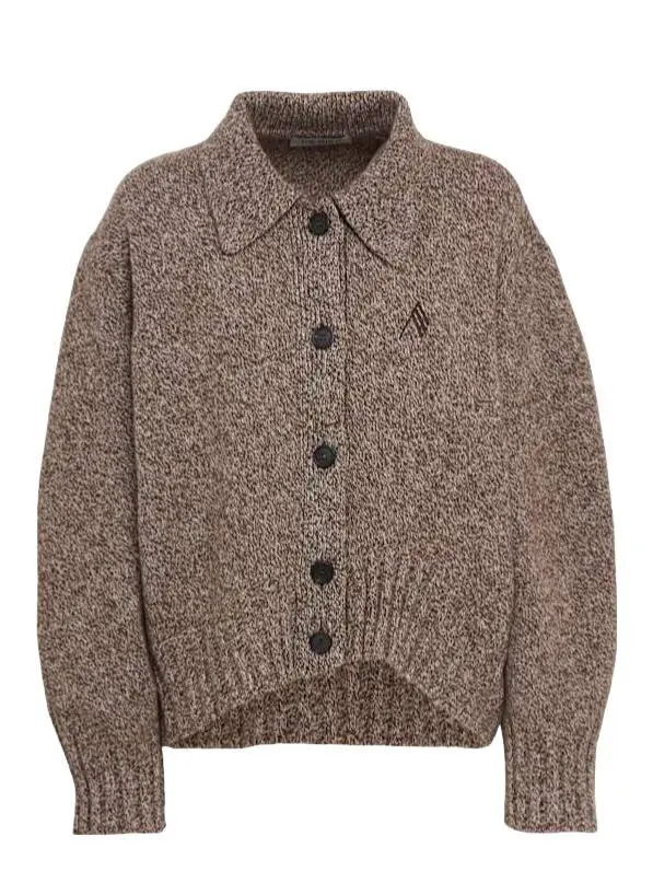 Attico Knit Wool Cashmere Cardigan - Brown