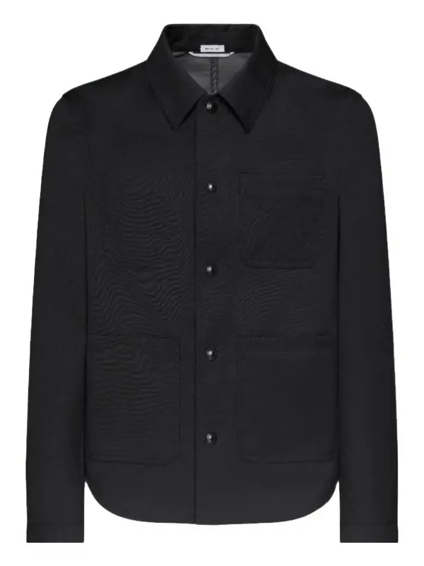 Thom Browne Wool Shirt Jacket - Black