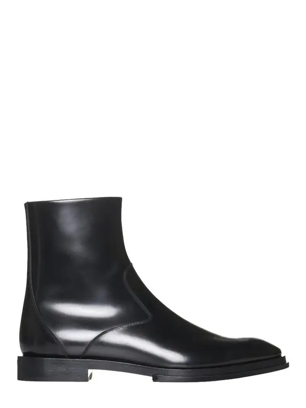 Alexander McQueen Logo Plaque Zip-up Boots - Black