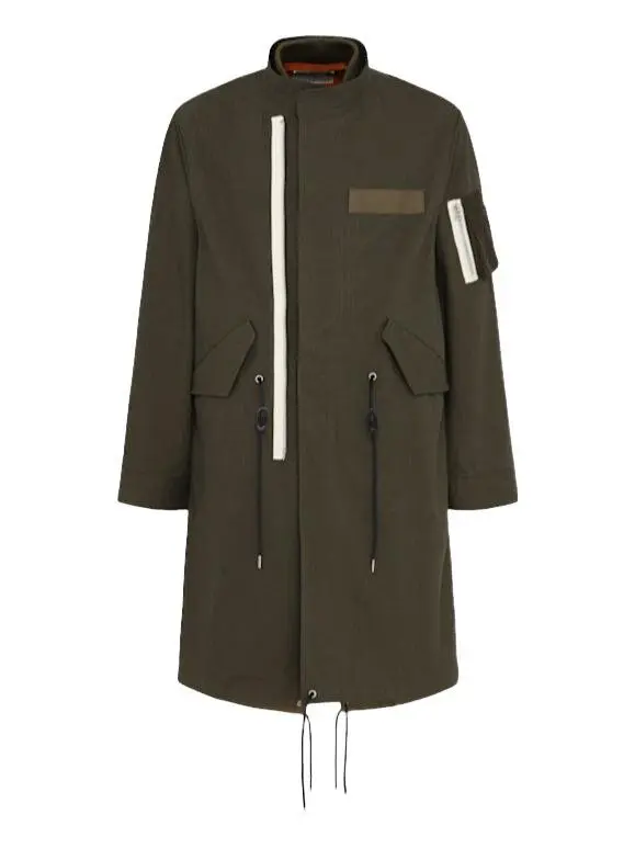 Sacai Ripstop Zip-up Parka - Green