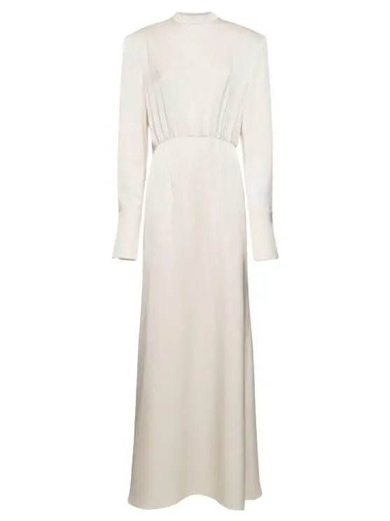Magda Butrym Scarf Collar Dress - Ivory